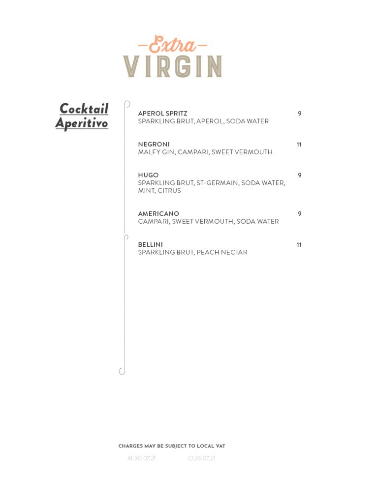 Virgin Voyages Restaurant and Bar Menus (with prices) - Cruise Spotlight