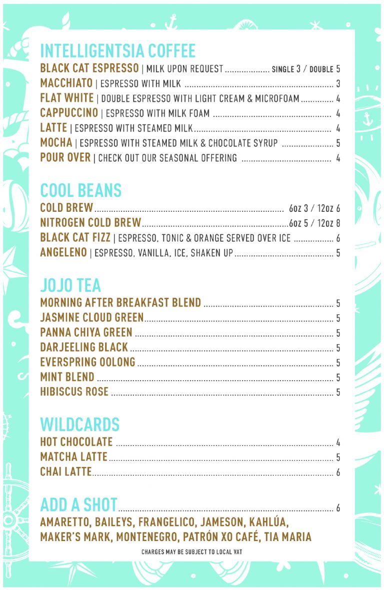 Virgin Voyages Restaurant and Bar Menus (with prices) - Cruise Spotlight