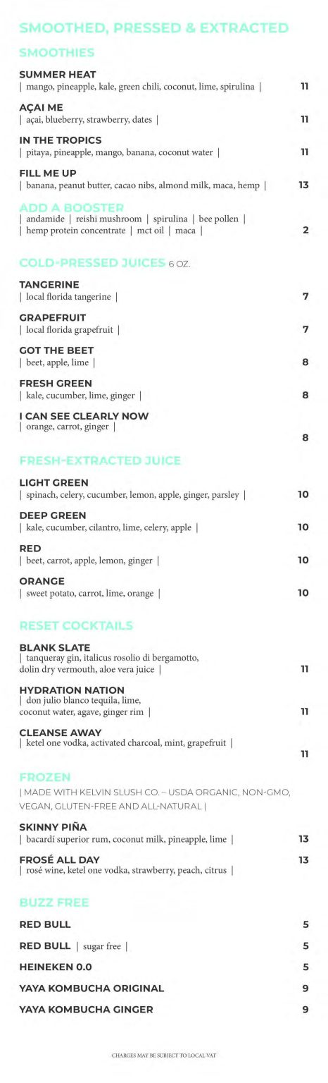 Virgin Voyages Restaurant and Bar Menus (with prices) - Cruise Spotlight