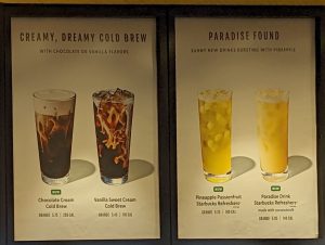 Norwegian Prima Bar Menus - Cruise Spotlight
