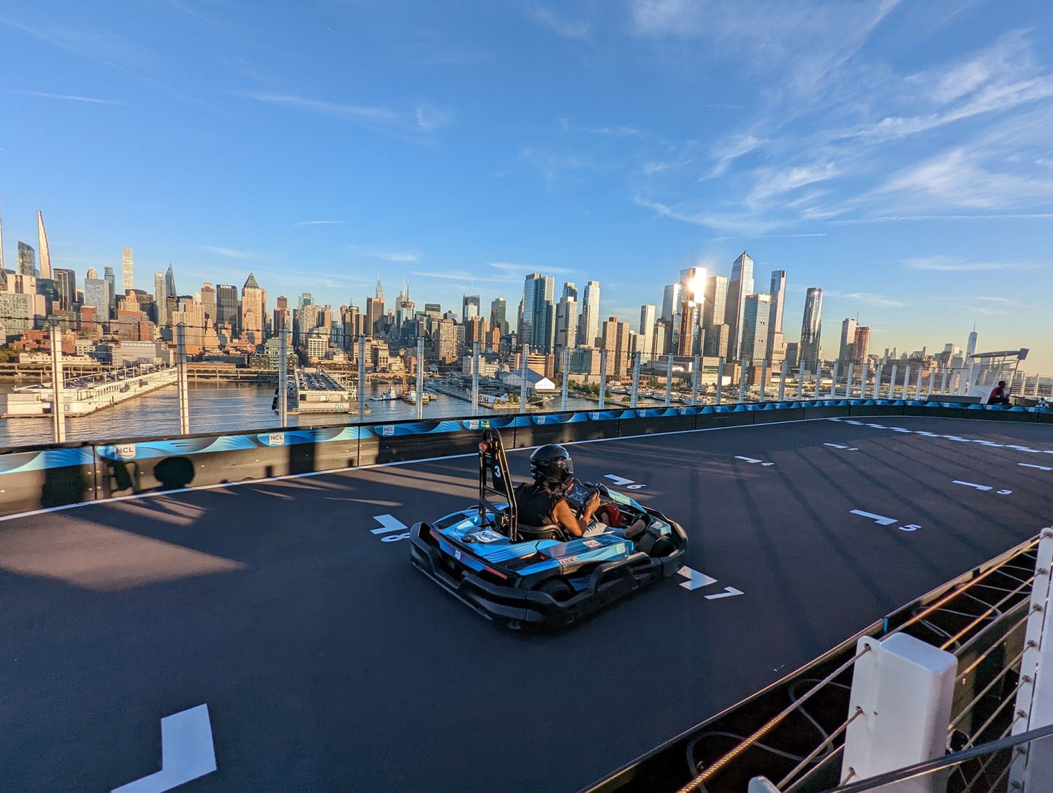 Zooming Around A Race Track on a Norwegian Cruise Ship - Cruise Spotlight