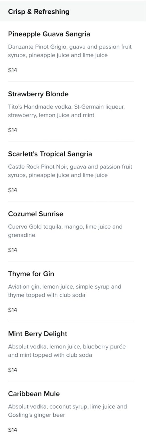 Royal Caribbean Oasis of the Seas Bars (With Menus and Prices) - Cruise ...