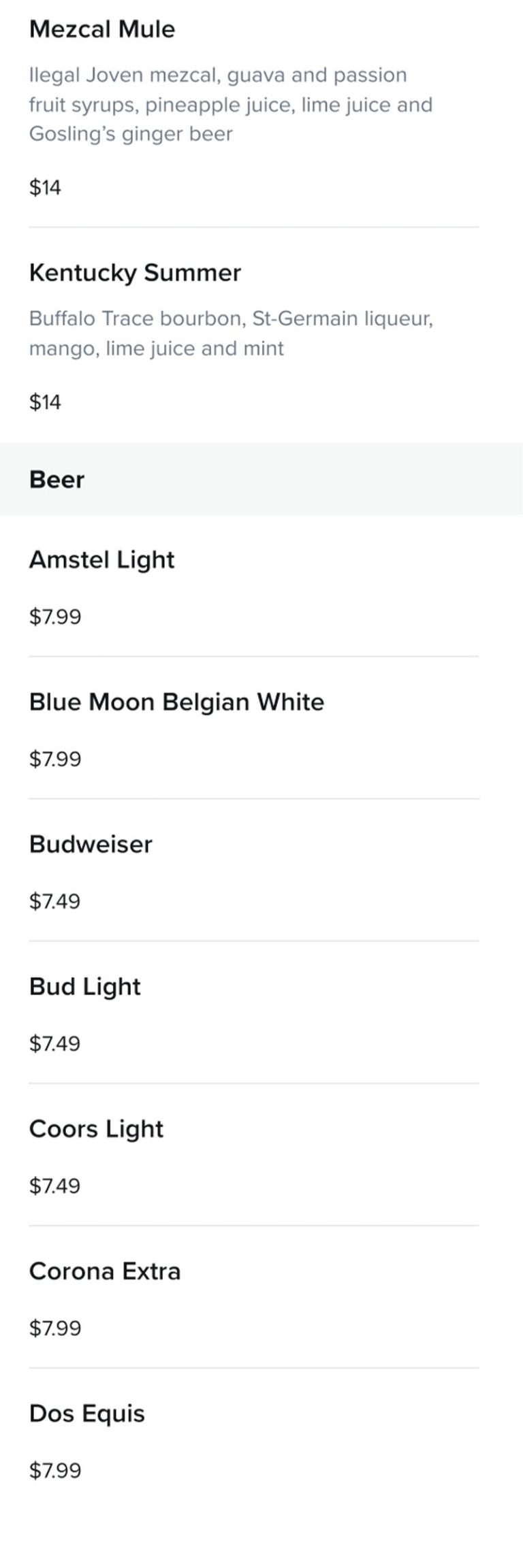 Royal Caribbean Allure of the Seas Bars (With Menus and Prices ...