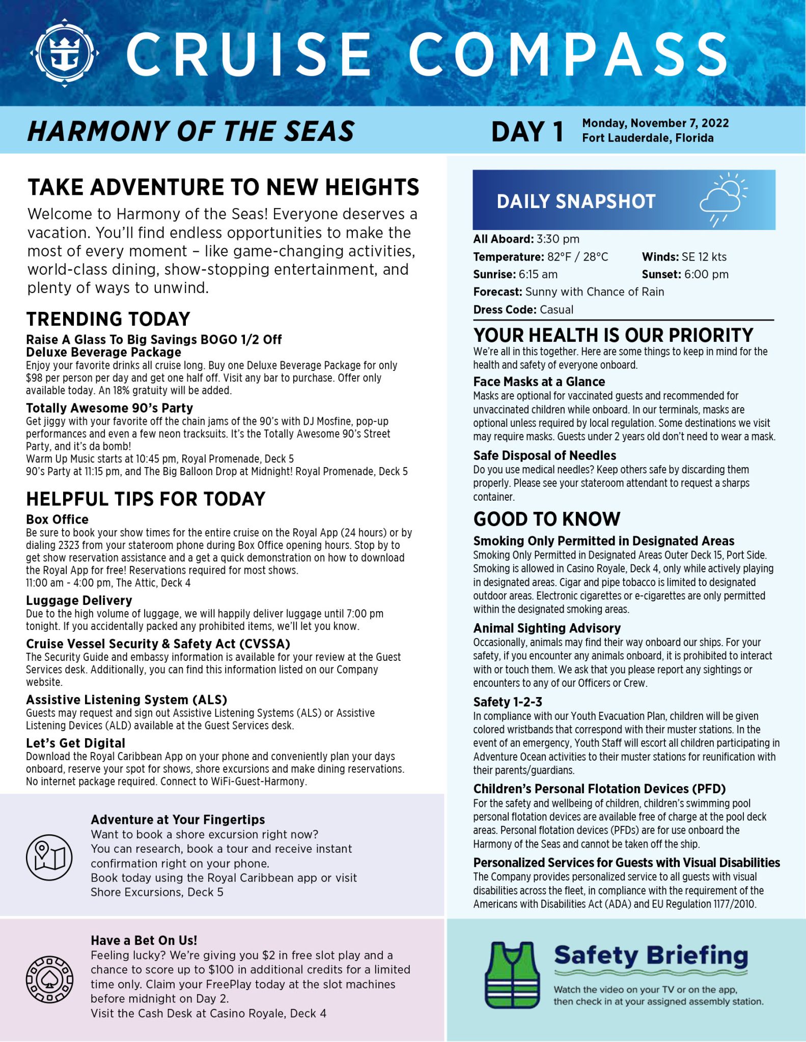 Harmony of the Seas – Cruise Blog – Day 1 – Fort Lauderdale - Cruise ...