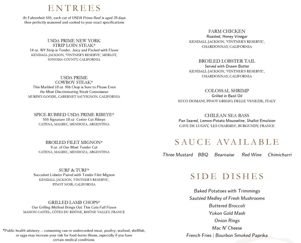 All About Carnival's Fahrenheit 555 Steakhouse - Cruise Spotlight