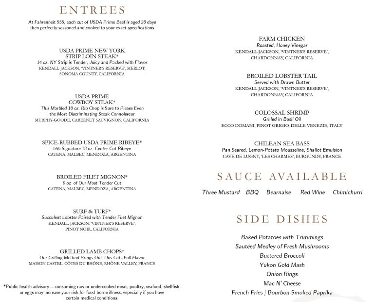 All About Carnival's Fahrenheit 555 Steakhouse - Cruise Spotlight