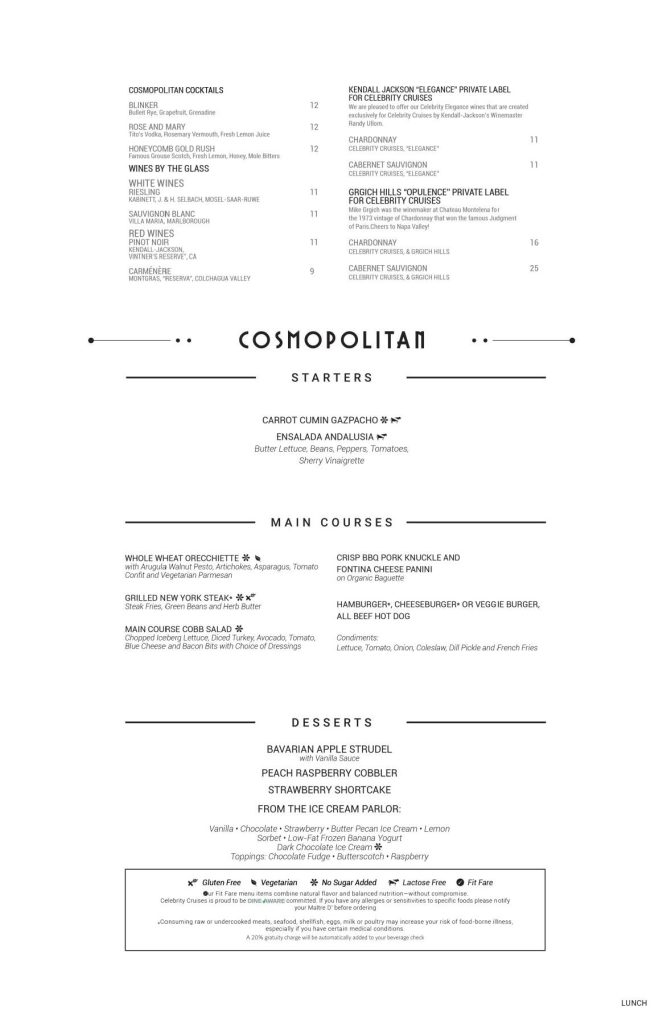 All About Celebrity's Cosmopolitan Restaurant - Cruise Spotlight