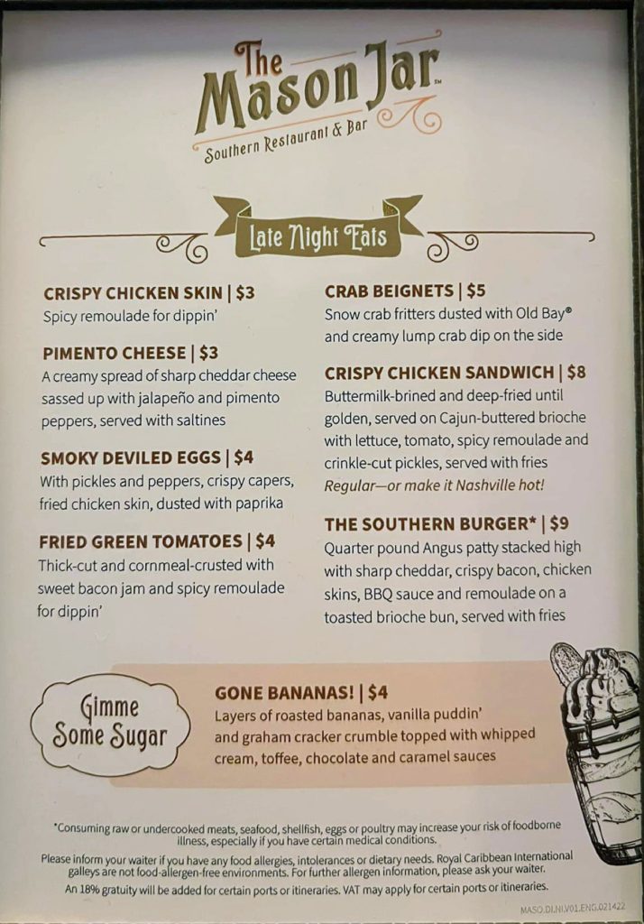 All About Royal Caribbean's The Mason Jar - Cruise Spotlight