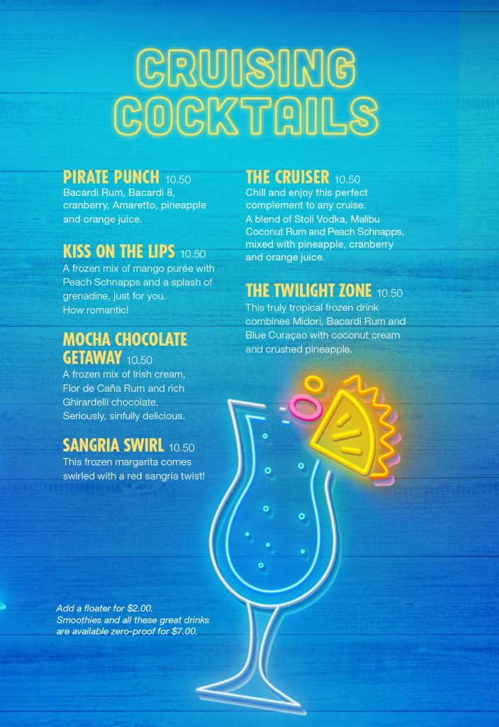 Carnival Freedom Bars (With Menus and Prices) - Cruise Spotlight