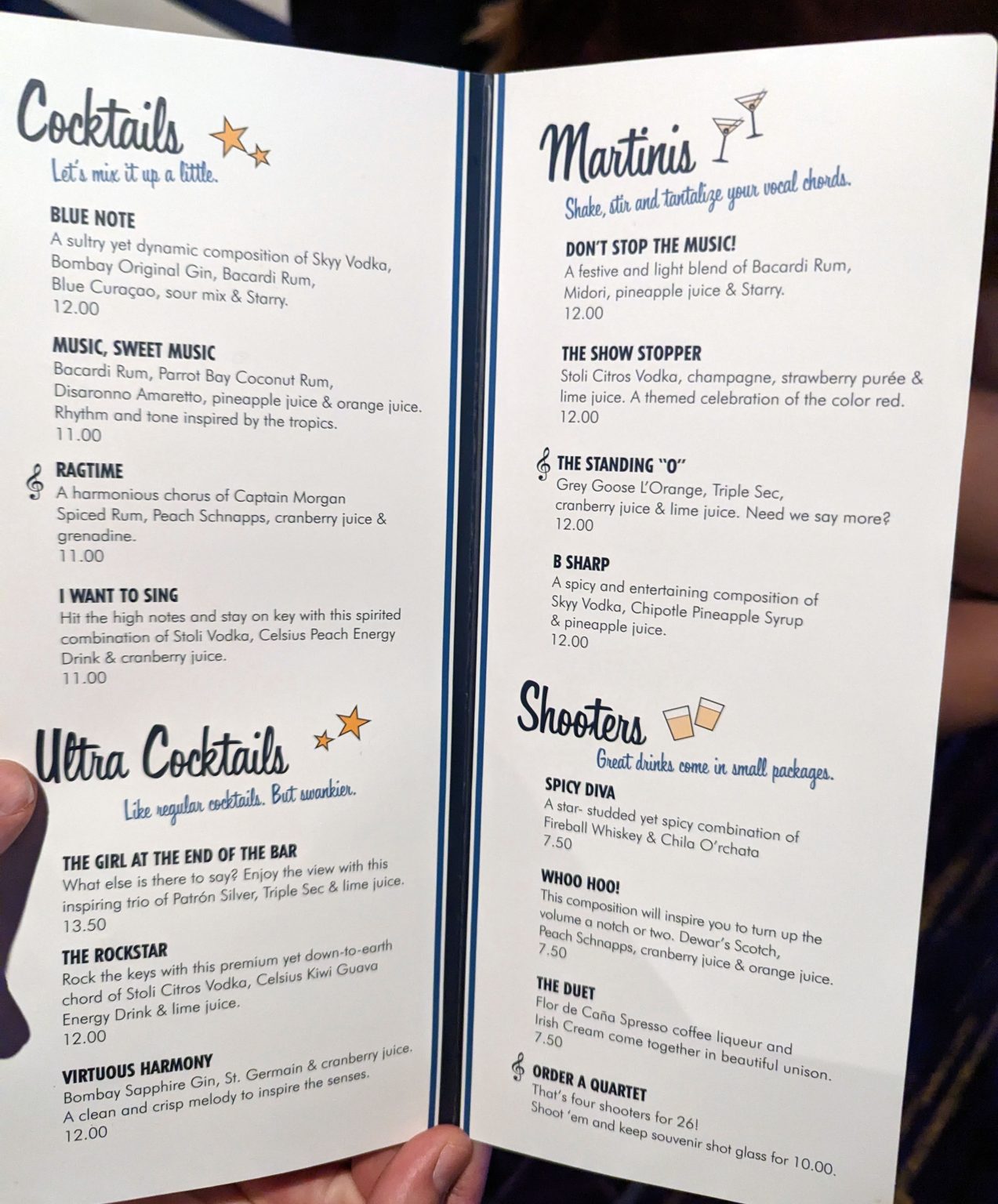 Carnival Conquest Bars (With Menus and Prices) - Cruise Spotlight