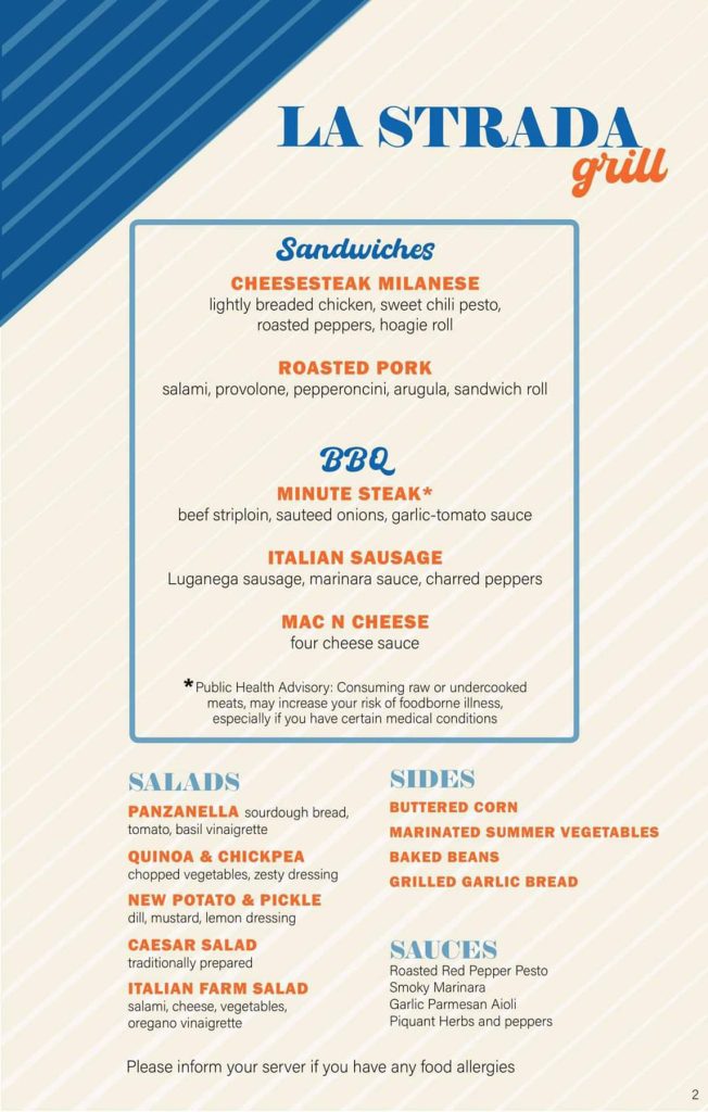 All About Carnival's La Strada Grill - Cruise Spotlight