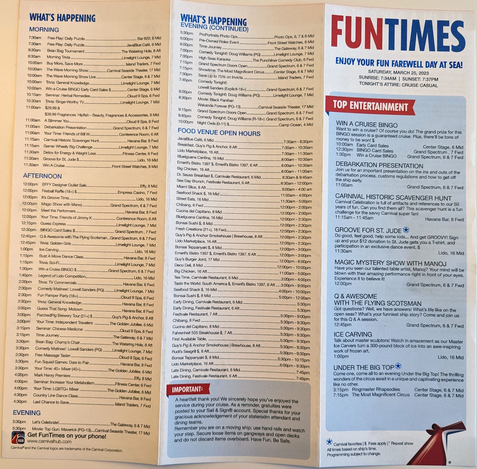 Carnival Has Brought Back the Paper Fun Times for Everyone - Cruise ...