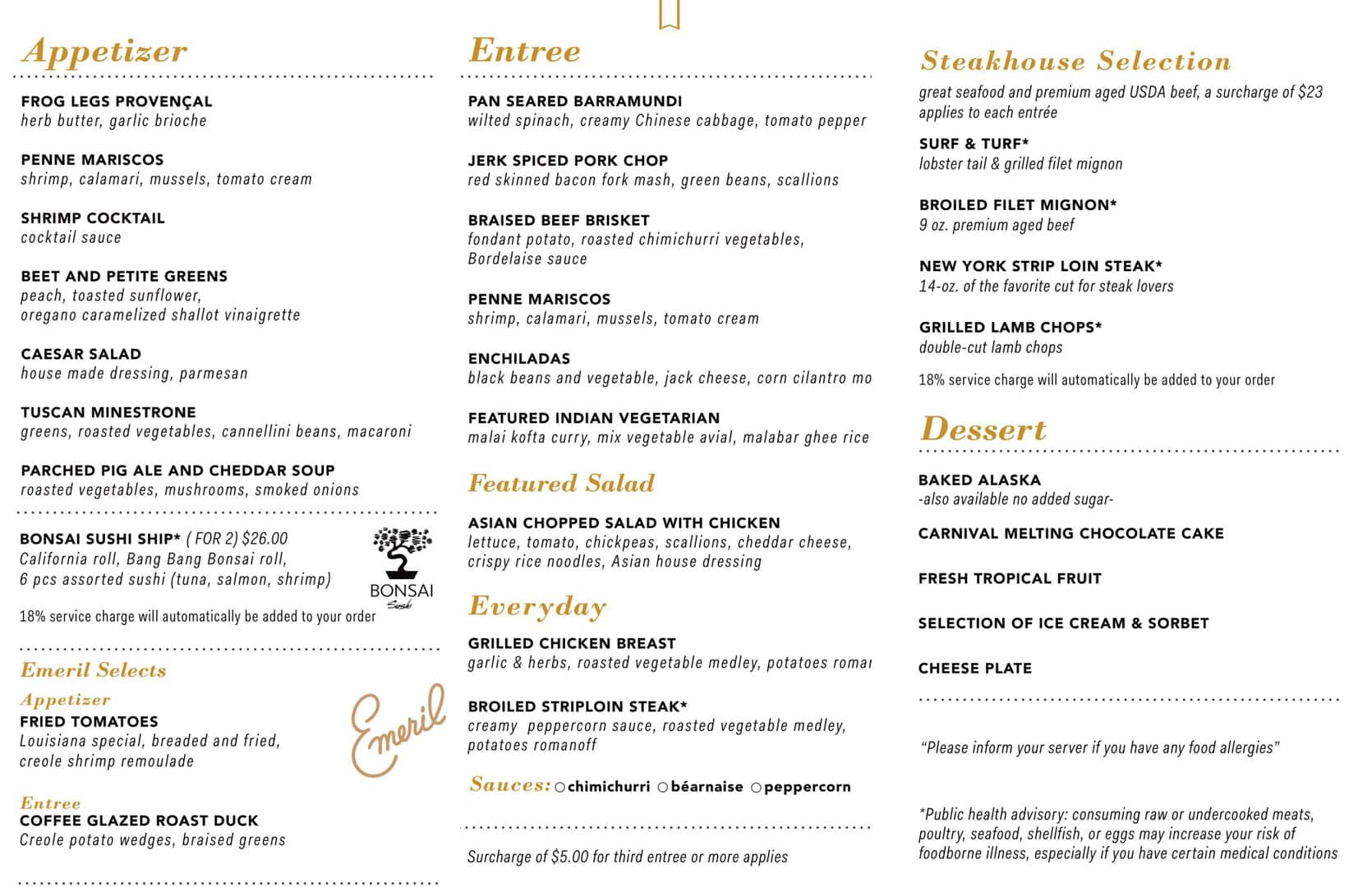 A Look at Carnival's Potential Main Dining Room Menu Change - Cruise ...