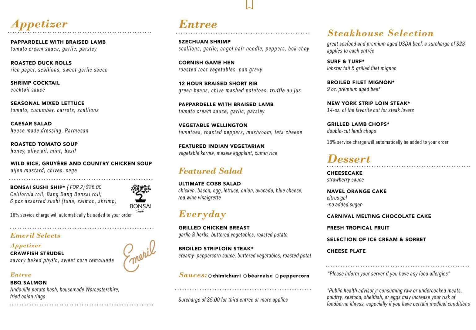 Carnival's New Dining Room Menus Officially Rolling Out - Cruise Spotlight