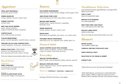 Carnival's New Dining Room Menus Officially Rolling Out - Cruise Spotlight