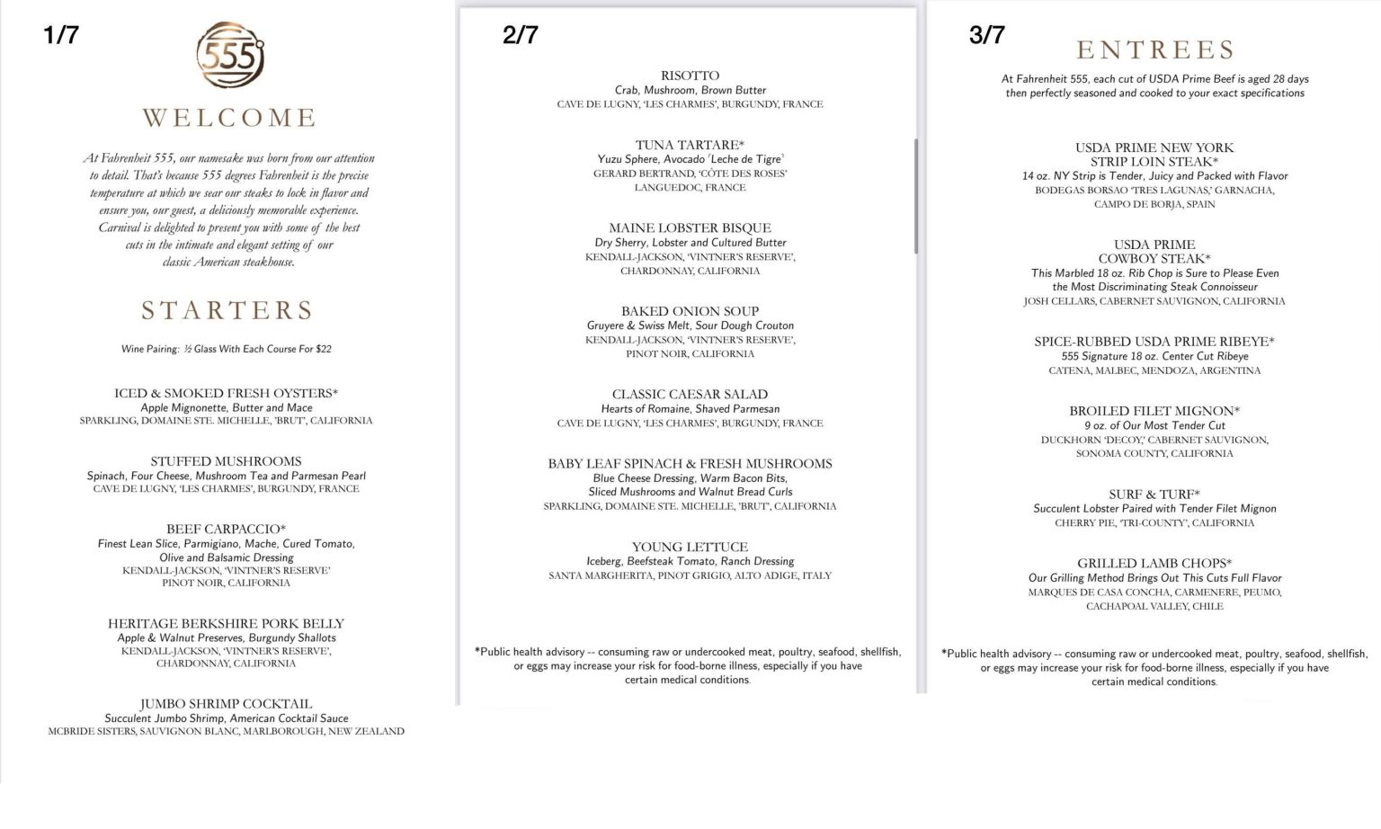 All About Carnival's Fahrenheit 555 Steakhouse - Cruise Spotlight