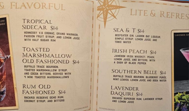 Royal Caribbean Jewel of the Seas Bars (With Menus and Prices) - Cruise ...