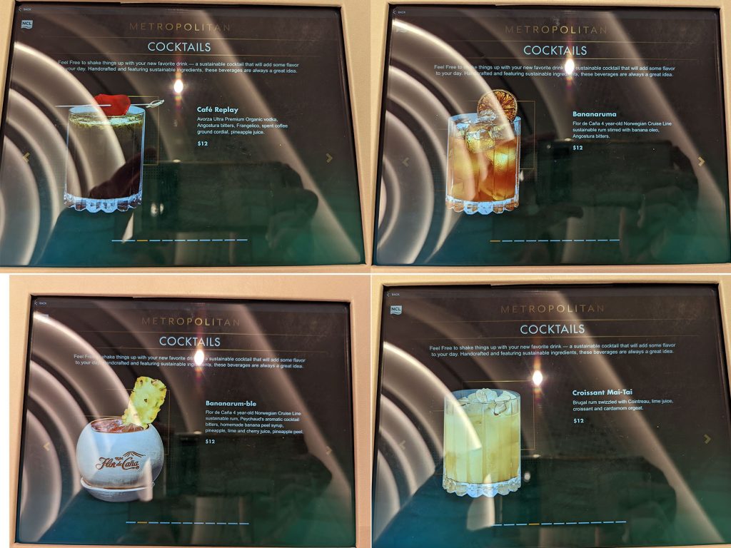 Norwegian Prima Bars (With Menus and Prices) - Cruise Spotlight