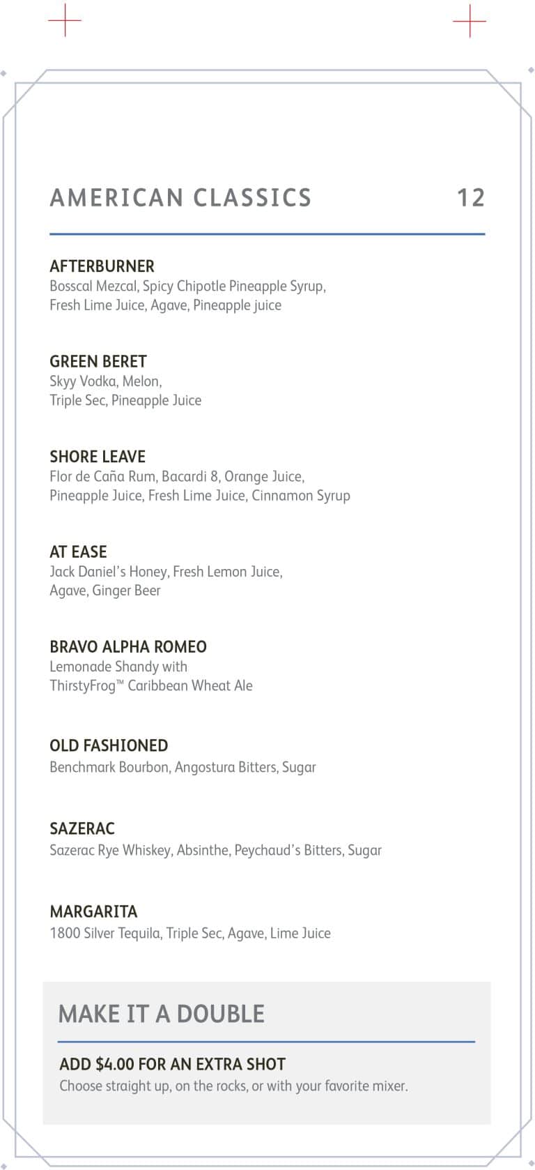 Carnival Firenze Bars (With Menus and Prices) - Cruise Spotlight