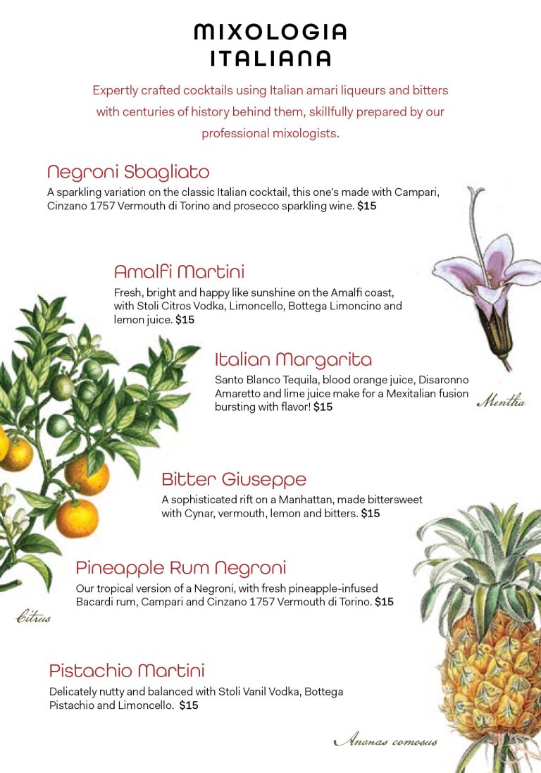 Carnival Firenze Bars (With Menus and Prices) - Cruise Spotlight