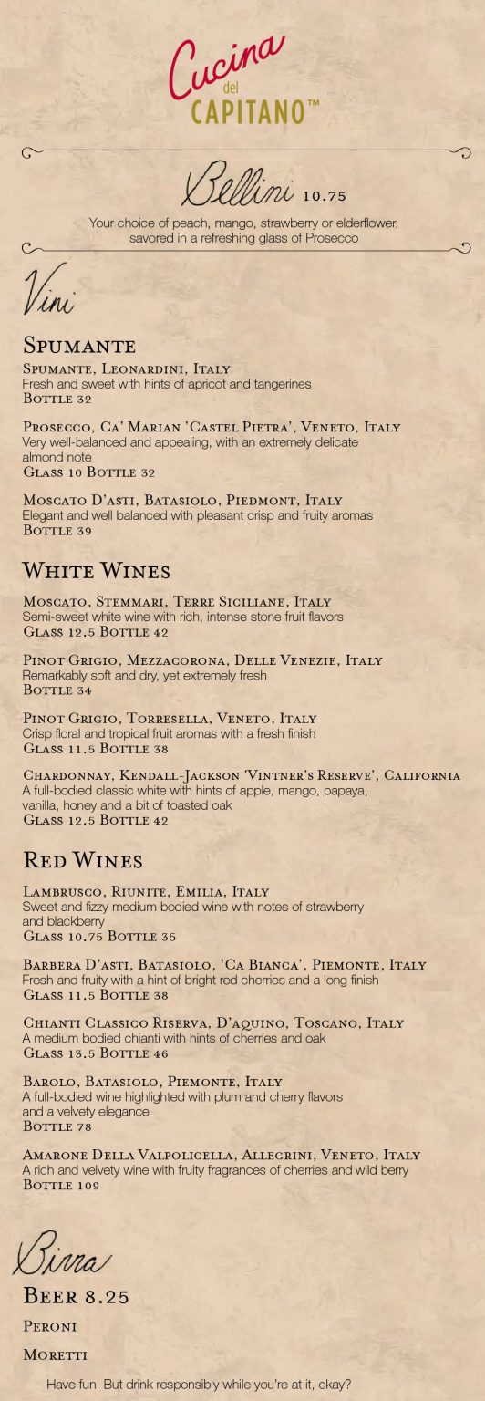 All About Carnival's Cucina Del Capitano (Excel-ship) - Cruise Spotlight