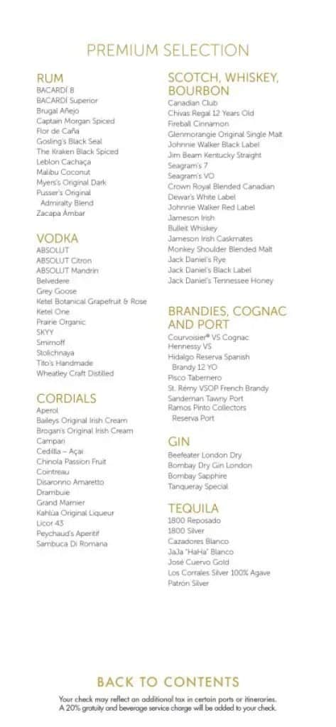 Norwegian Breakaway Bars (With Menus and Prices) - Cruise Spotlight