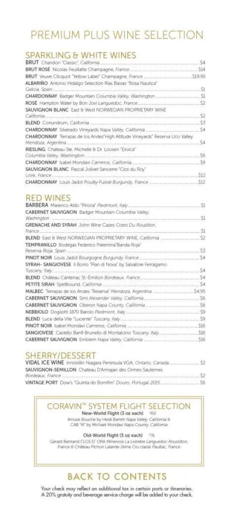 Norwegian Epic Bars (With Menus and Prices) - Cruise Spotlight