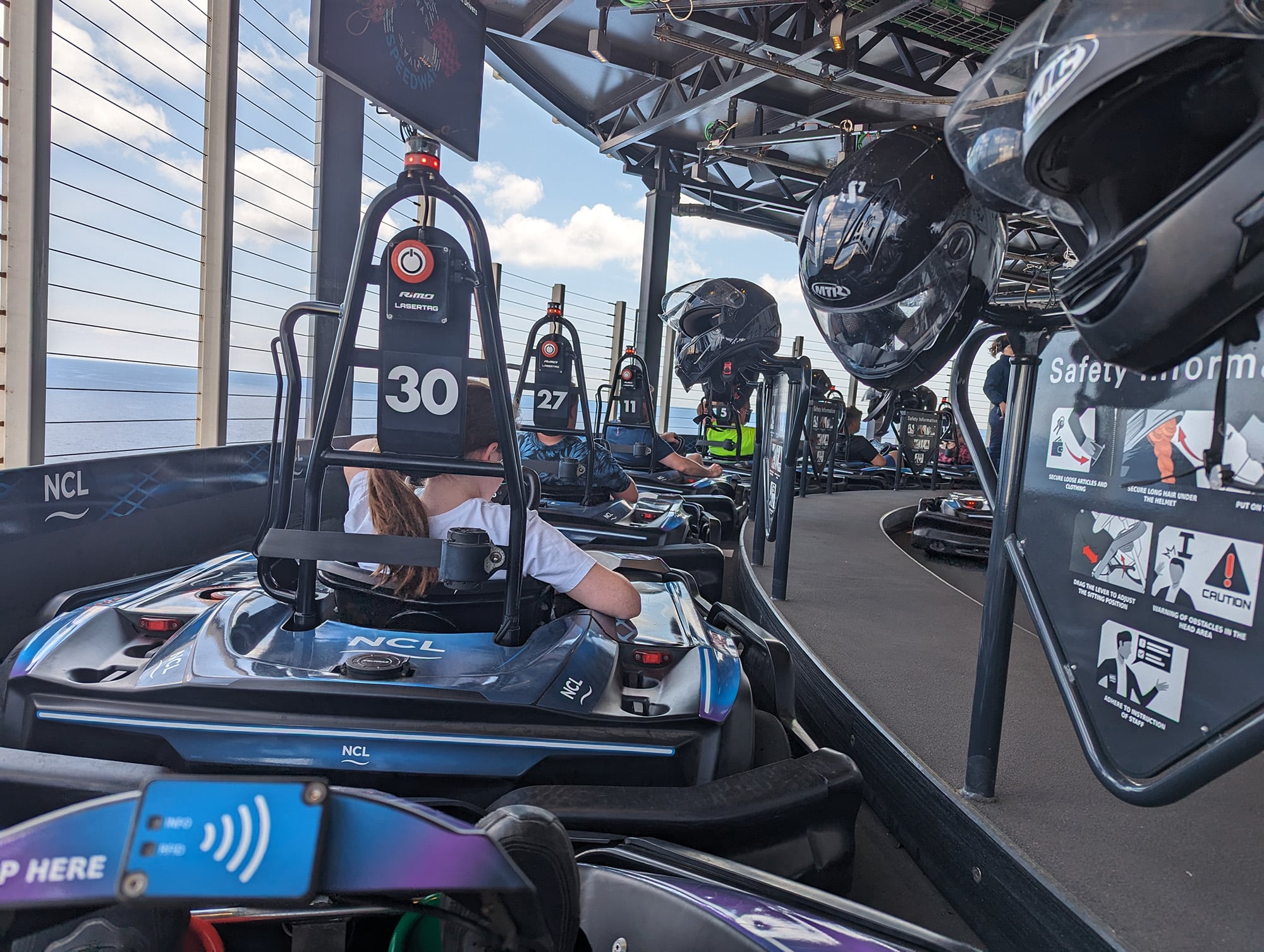 Zooming Around A Race Track on a Norwegian Cruise Ship - Cruise Spotlight