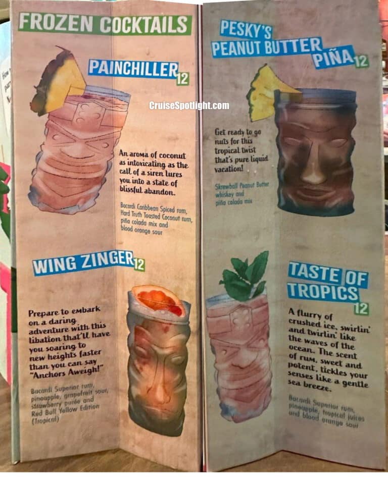 Royal Caribbean Allure of the Seas Bars (With Menus and Prices ...