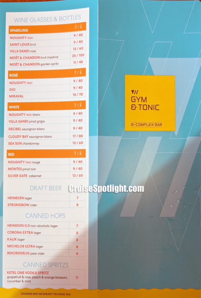 Virgin Voyages Valiant Lady Bars (With Menus and Prices) - Cruise Spotlight