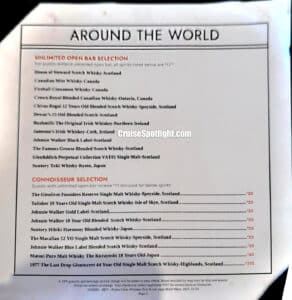 Norwegian Prima Bars (With Menus and Prices) - Cruise Spotlight