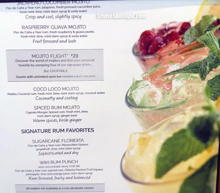 Norwegian Escape Bars (With Menus and Prices) - Cruise Spotlight