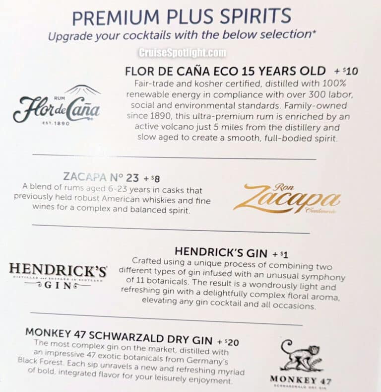 Norwegian Gem Bars (With Menus and Prices) - Cruise Spotlight