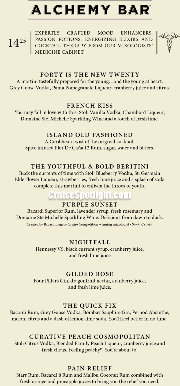 Carnival Horizon Bars (With Menus and Prices) - Cruise Spotlight