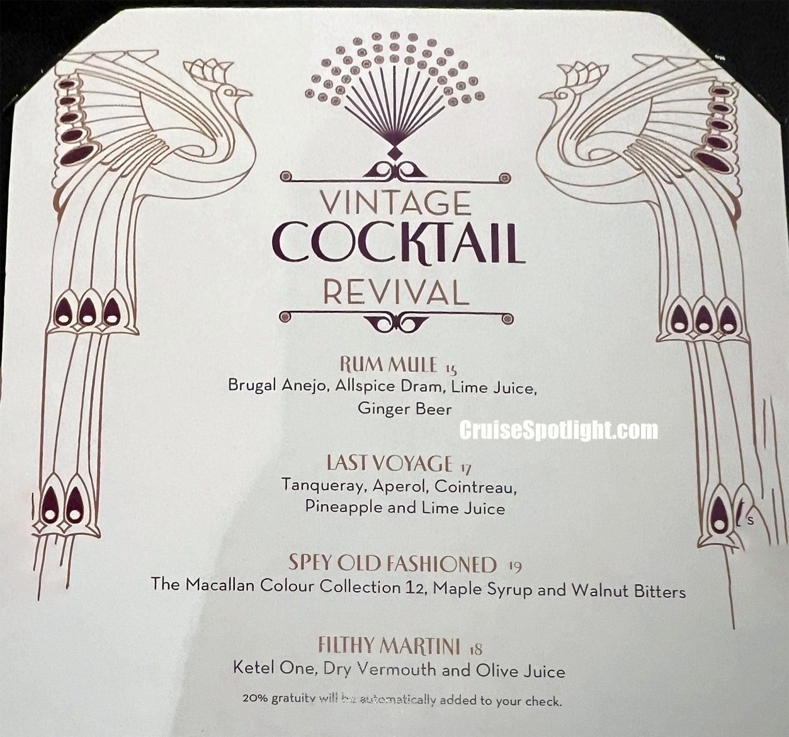 Celebrity Solstice Bars (With Menus and Prices) - Cruise Spotlight