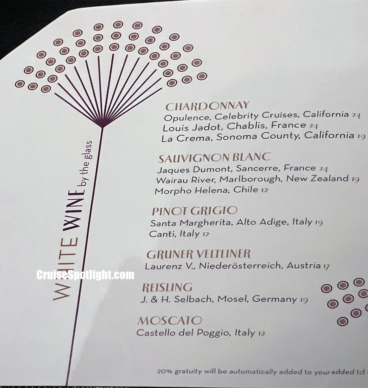 Celebrity Solstice Bars (With Menus and Prices) - Cruise Spotlight