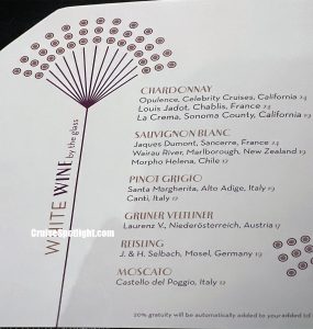 Celebrity Solstice Bars (With Menus and Prices) - Cruise Spotlight