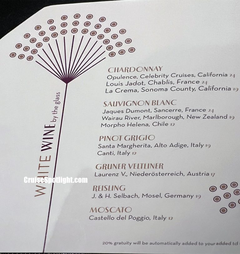 Celebrity Solstice Bars (With Menus and Prices) - Cruise Spotlight