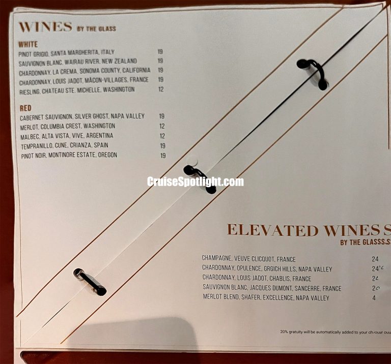 Celebrity Ascent Bars (With Menus and Prices) - Cruise Spotlight