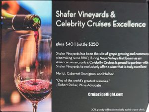 Celebrity Solstice Bars (With Menus and Prices) - Cruise Spotlight