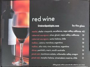 Celebrity Solstice Bars (With Menus and Prices) - Cruise Spotlight