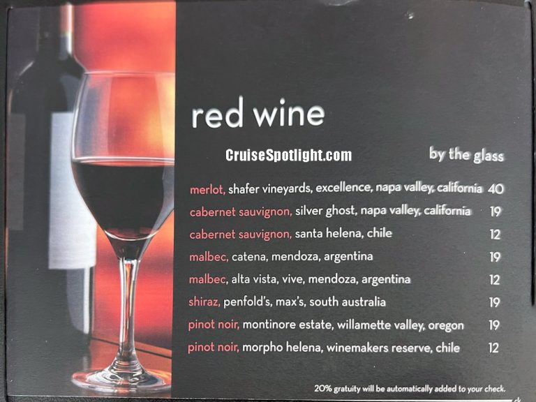 Celebrity Reflection Bars (With Menus and Prices) - Cruise Spotlight