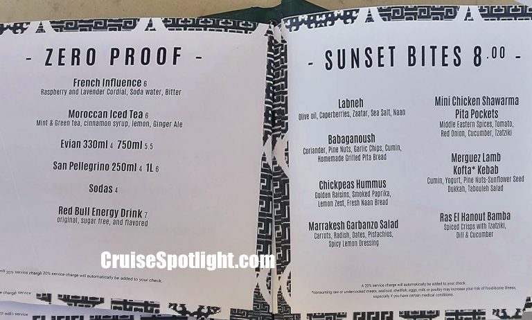 Celebrity Summit Bars (With Menus and Prices) - Cruise Spotlight