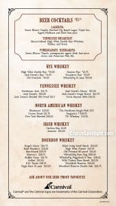 Carnival Horizon Bars (With Menus and Prices) - Cruise Spotlight