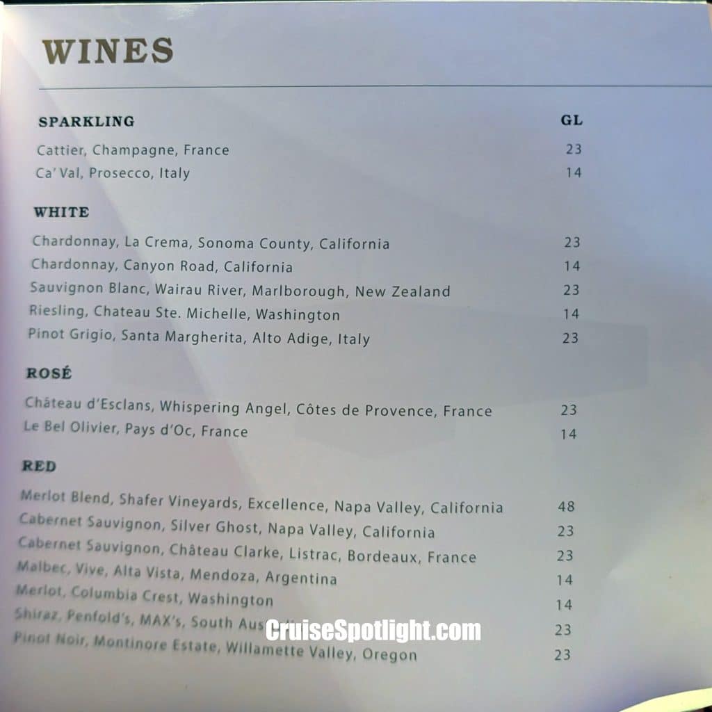 Celebrity Ascent Bars (With Menus and Prices) - Cruise Spotlight