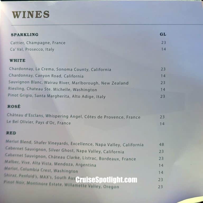 Celebrity Ascent Bars (With Menus and Prices) - Cruise Spotlight