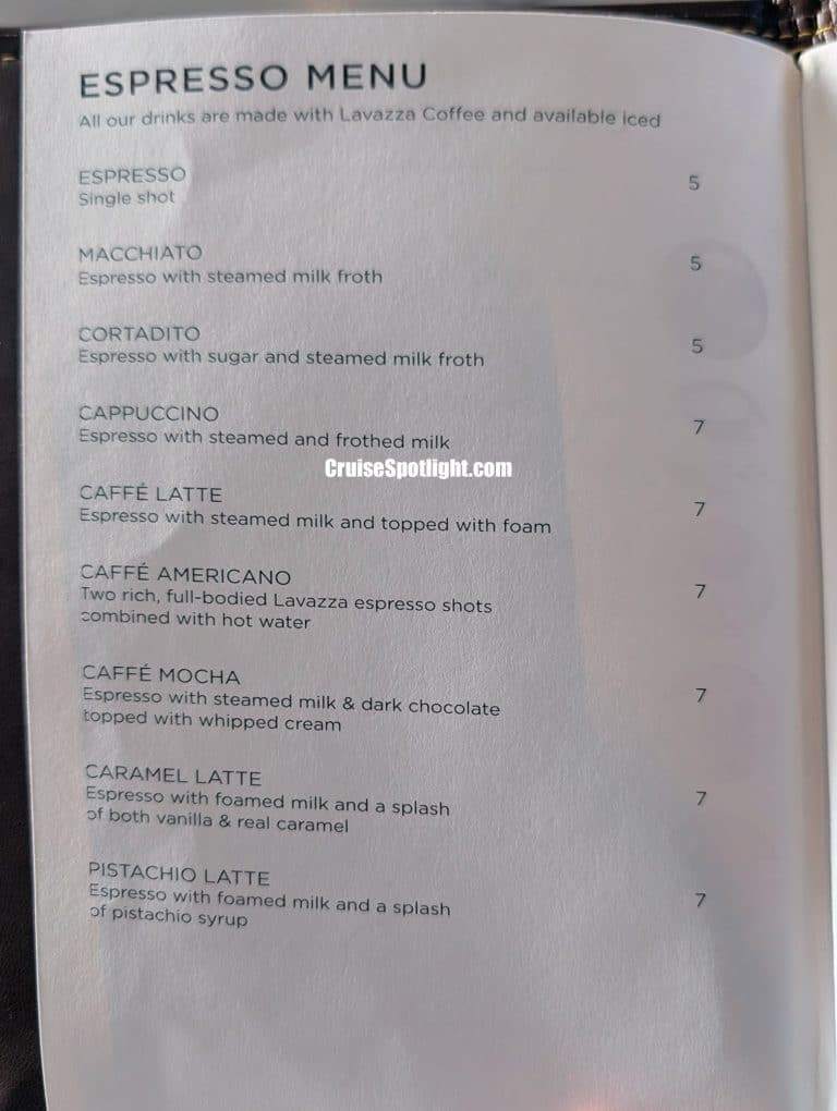 Celebrity Solstice Bars (With Menus and Prices) - Cruise Spotlight