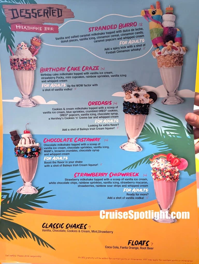 Royal Caribbean Legend of the Seas Bars (With Menus and Prices ...
