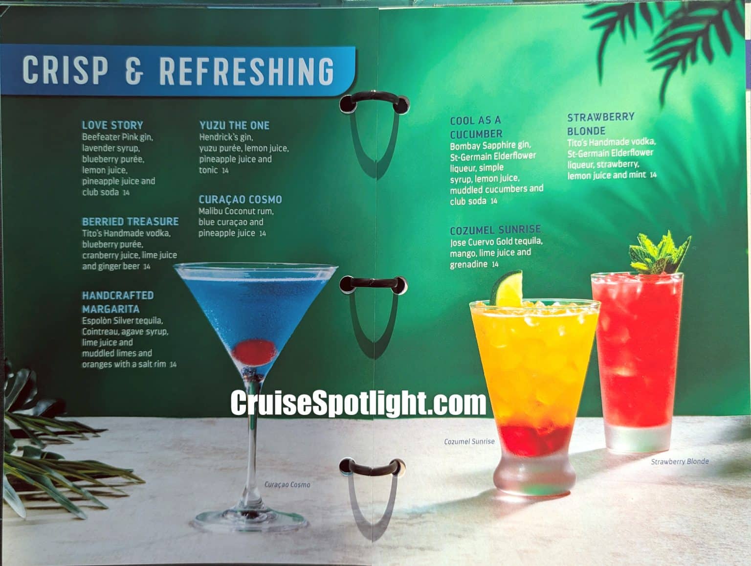 Royal Caribbean Drink Menus for 2026 - Cruise Spotlight