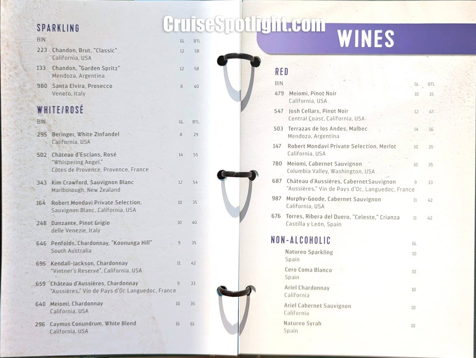 Royal Caribbean Quantum of the Seas Bars (With Menus and Prices ...